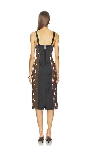 VAILLANT Drill Bustier Midi Dress In . Also