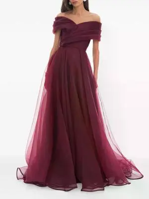 ANA RADU Off-shoulder Draped Gown