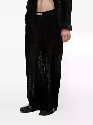 LGN LOUIS GABRIEL NOUCHI Striped Trousers - Black