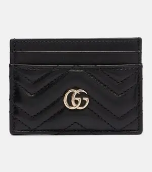 Gucci Gg Leather Card Holder - Black