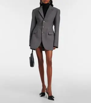 Wardrobe.NYC Peplum Virgin Wool Blazer