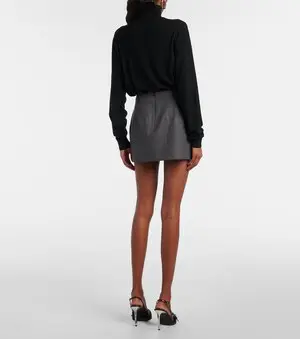 Wardrobe.NYC Wool Miniskirt In Mid Charcoal