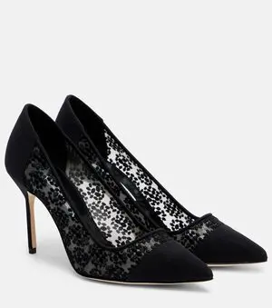 Manolo Blahnik Lace Pumps
