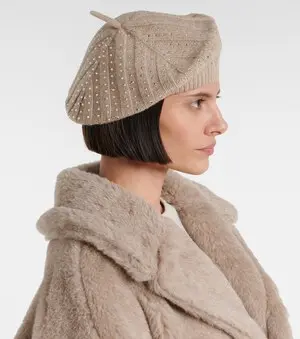 Max Mara Embellished Cashmere Beret