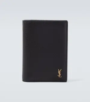 Saint Laurent Tiny Cassandre Leather Bi-fold Wallet