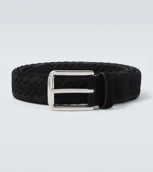 TOD'S Tod's Braided Suede Belt Black