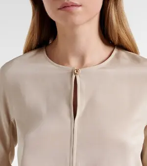 Max Mara Mitico Silk-blend Blouse - Beige