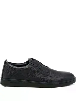 FERRAGAMO Engraved Logo Slip-on Sneakers - Black