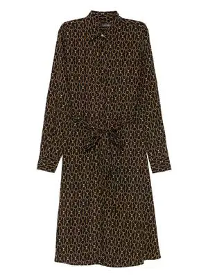 Ralph Lauren Chain Print Midi Dress