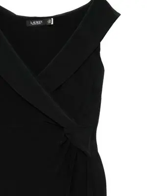 Ralph Lauren Sleeveless Cross-over Knot Maxi Dress