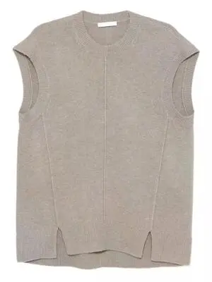 Helmut Lang Asymmetric Hem Brushed Vest - Neutrals