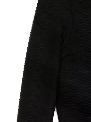 DUSKII Long Sleeve Textured Top - Black