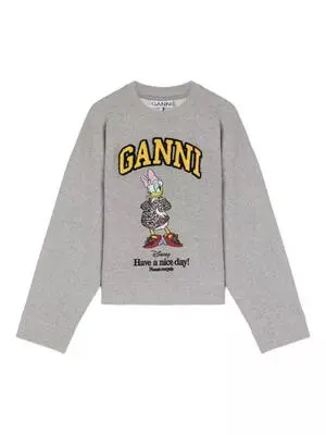 GANNI X Disney Graphic Print Sweatshirt - Grey