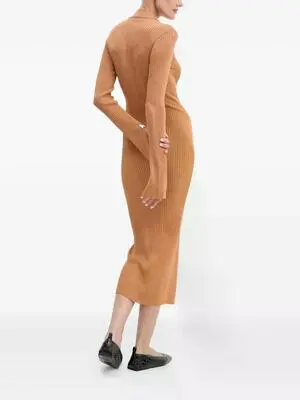 Patrizia Pepe Ribbed Knit Midi Dress