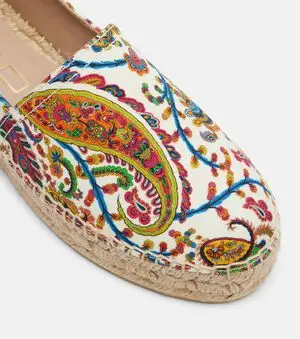 Etro Paisley Print Canvas Espadrilles - Multicoloured
