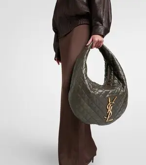Saint Laurent Icare Medium Quilted Leather Shoulder Bag - Brown
