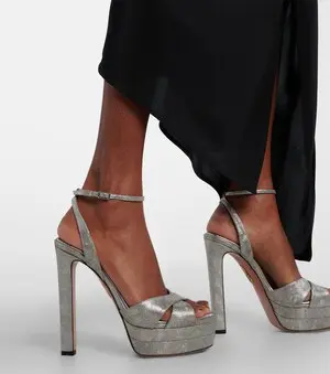 AQUAZZURA Divine 130 Platform Sandals