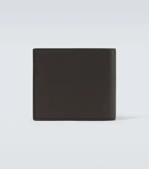 Saint Laurent Tiny Cassandre East/west Leather Wallet - Brown