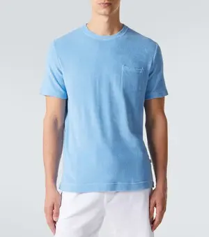 Fedeli Cotton Terry T-shirt - Blue