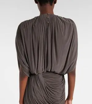 Magda Butrym Draped Jersey Top - Brown