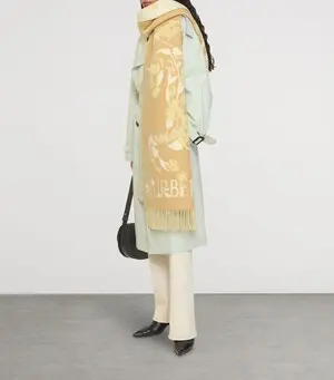 Burberry Cashmere Floral Ekd Scarf