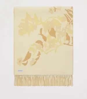 Burberry Cashmere Floral Ekd Scarf