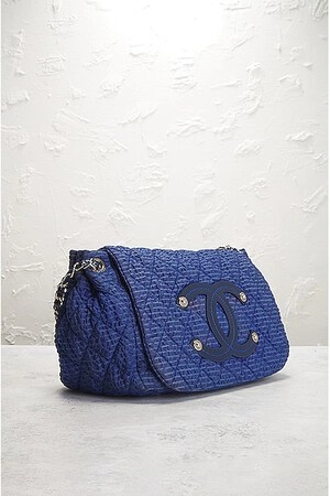 Chanel Quilted Nylon Flap Bag With Chain Strap