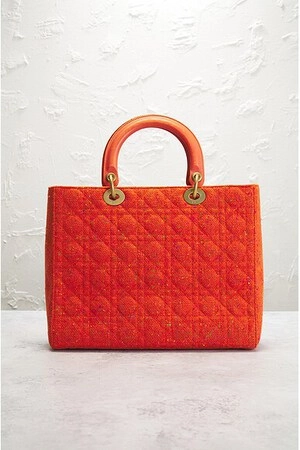 Dior Wool Cannage Handbag - Orange