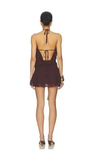 TIGER MIST Indigo Mini Dress In . Also - Brown