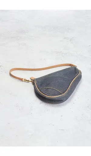FWRD RENEW Dior Denim Pochette Saddle Bag
