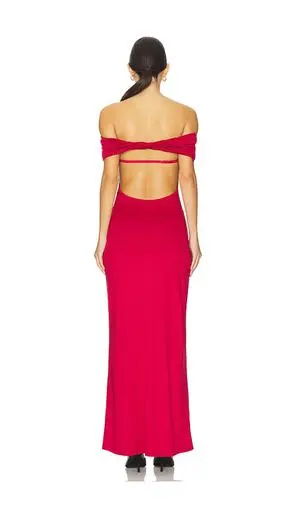 NIA Evangeline Off-the-shoulder Maxi Dress