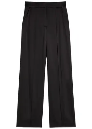 Simkhai Kyra Wide-leg Satin Trousers - Black