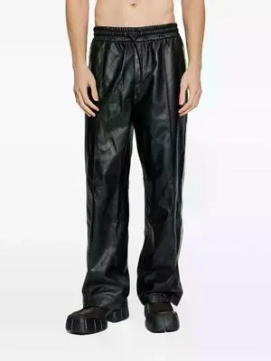 Casablanca Leather Trousers With Side Stripe Detail