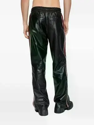 Casablanca Leather Trousers With Side Stripe Detail