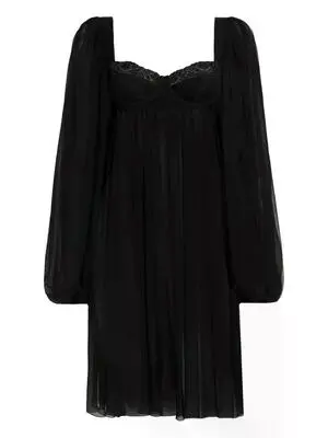 Dolce & Gabbana Lace Balloon-sleeve Mini Dress