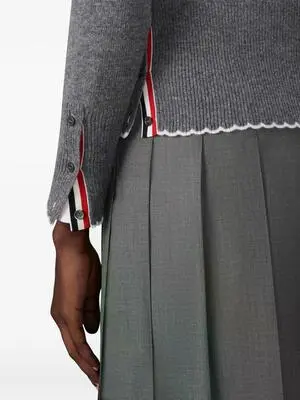 Thom Browne Crew Neck Sweater With Four-stripe Detail