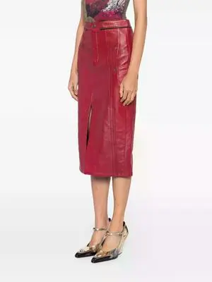 Chloé Leather Pencil Skirt