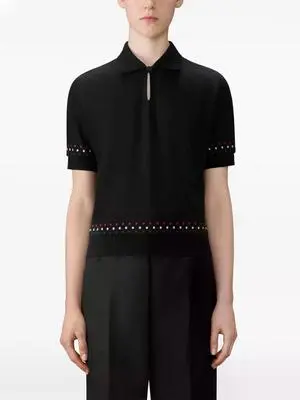 Thom Browne Embroidered Snowflake Polo Top