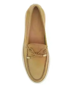 TOD'S Bow Detail Braided Loafers - Neutrals
