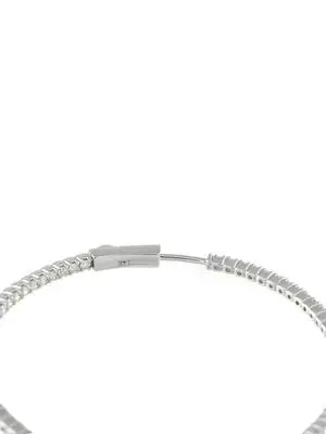 LB EXCLUSIVE 14k White Gold Diamond Hoop Earrings