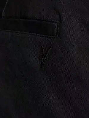 ALLSAINTS Embroidered-logo Cotton Trousers - Black