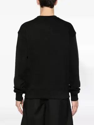 Kenzo Embroidered Graphic Crew Neck Sweatshirt - Black