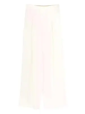 Max Mara Palude Trousers Wide Leg Pleated - Neutrals