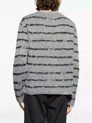 ALLSAINTS Dissolved Striped Sweater
