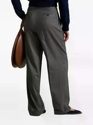 Polo Ralph Lauren Pleated Wide-leg Wool Blend Trousers