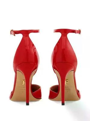 FERRAGAMO Patent Leather Ankle Strap Pumps
