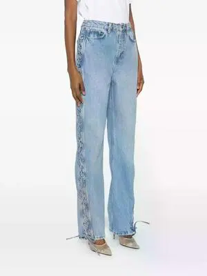 ROTATE BY BIRGER CHRISTENSEN Lace-up Detail Jeans - Blue