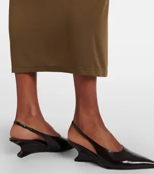 Paris Texas Nina Leather Slingback Pumps