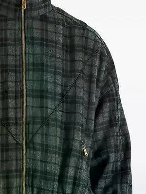 WILLY CHAVARRIA Plaid Zip-up Jacket