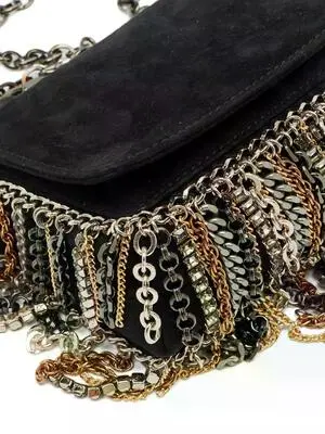 JIMMY CHOO Suede Chain Embellished Mini Bag